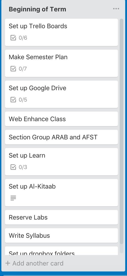 Using Trello to Organize Teaching – Emma Trentman